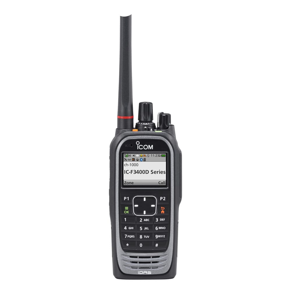 Icom IC-F3400DT IDAS full keypad, 136-174MHz, 5W, IP68, GPS - Northcom